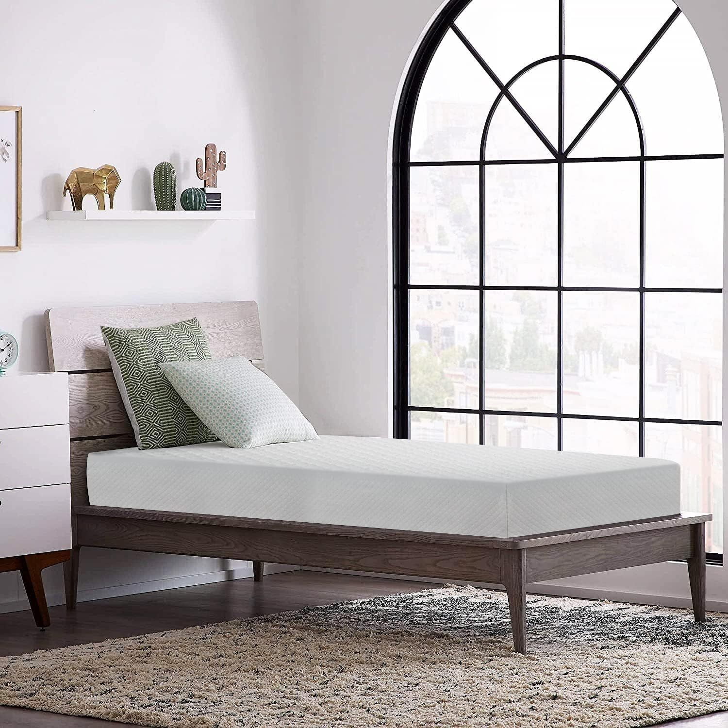 BHUIK 5/6/8/10/12/14/-Inch Gel Memory Foam Mattress, Medium-Firm Bed Mattress for Pressure ...