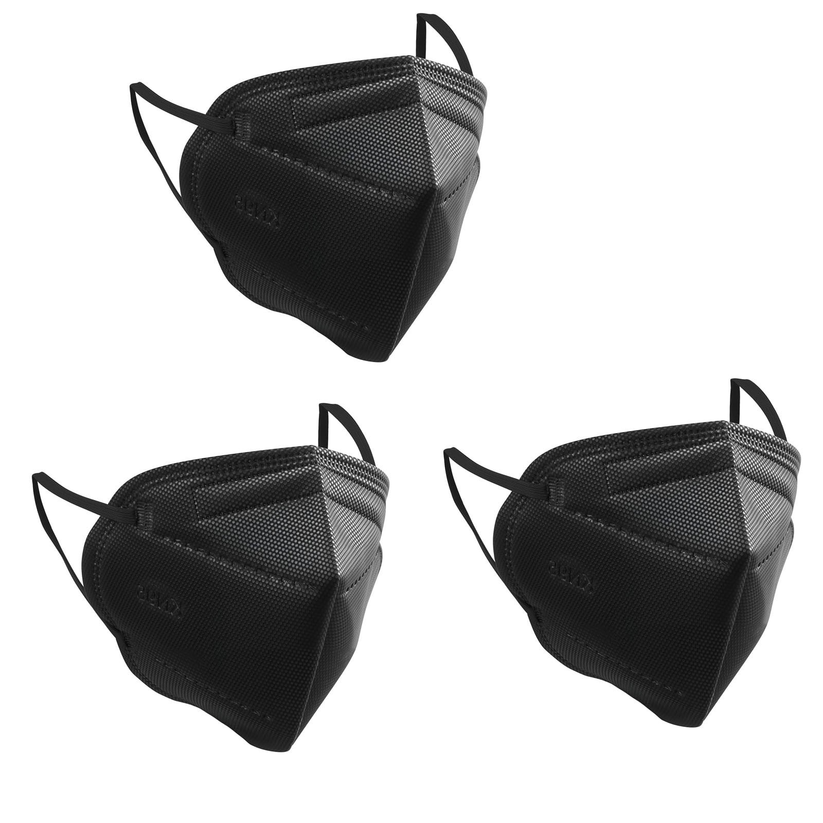 BHUIK KN95 Face Masks, 50-Pack Black Particulate Respirator Masks with ...