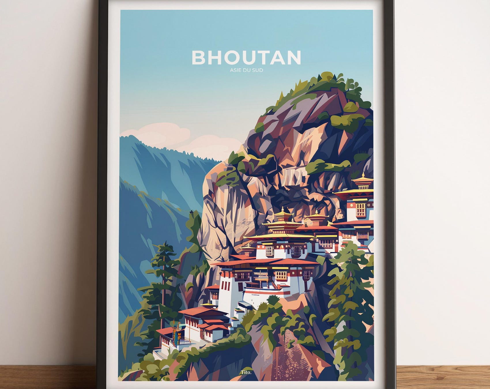 BHUTAN Poster · Bhutan Travel Poster · Bhutan Art Print · Bhutan Poster ...