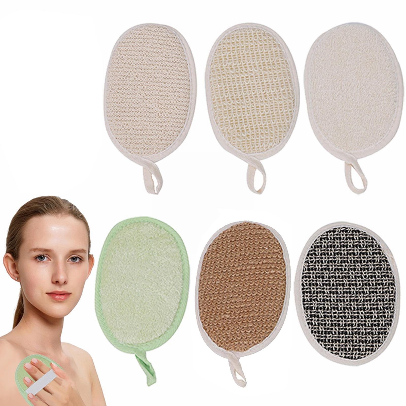 BHXYSGD 6PC Natural Loofah Sponge Exfoliating Body Scrubber, Made with ...