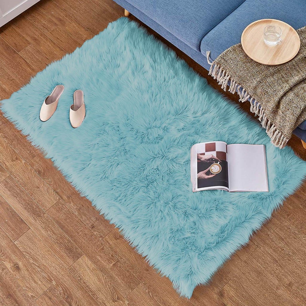 BHXYSGD Faux Fur Rug, Area Rugs, Fluffy Sheepskin Fur Rug, Ultra Soft ...