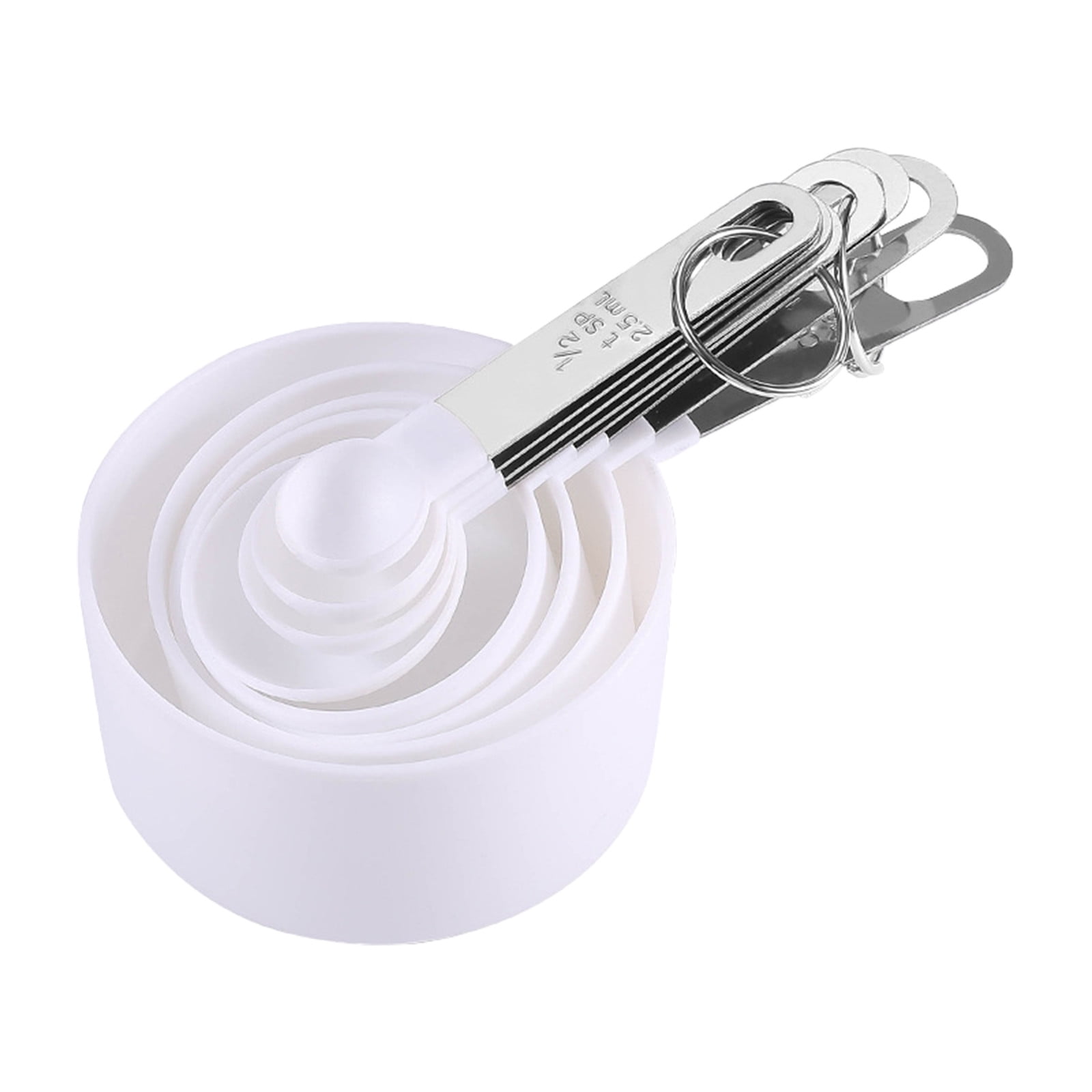 BHXYSGD Plastic 8 Piece Measuring Cup Measuring Spoon Stainless Steel ...