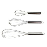 ReaNea Gold Whisk Set of 3 Stainless Steel 8" 10" 12" Beater Wire ...