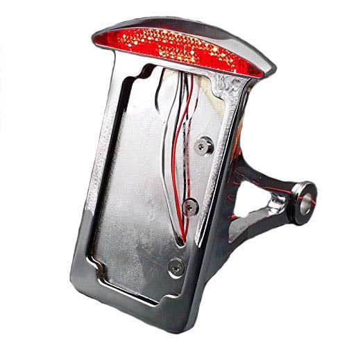 BHYShop LED Vertical Axle Custom Relocation Side Mount License Plate Bracket Tail Light for ...