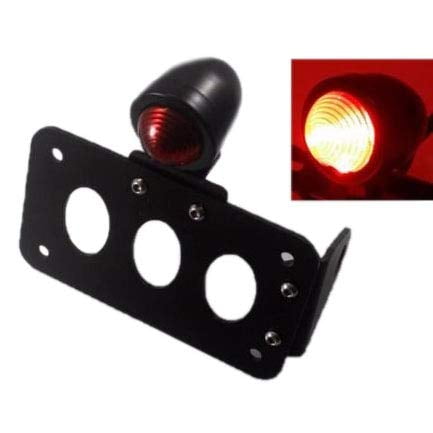 BHYShop Motorcycle Bullet Side Axle Mount License Plate Stop Tail Light ...