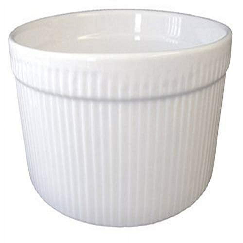 BIA Classic White Porcelain 1.5 Quart Souffle Baking Dish, Set of 2 ...