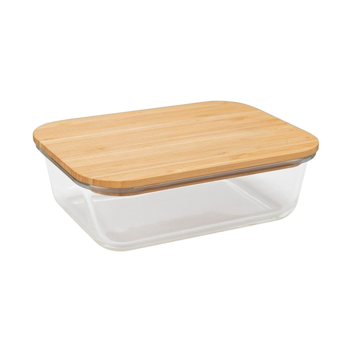 BIA Cordon Bleu 24oz Rectangular Glass Container w/ Bamboo Lid ...