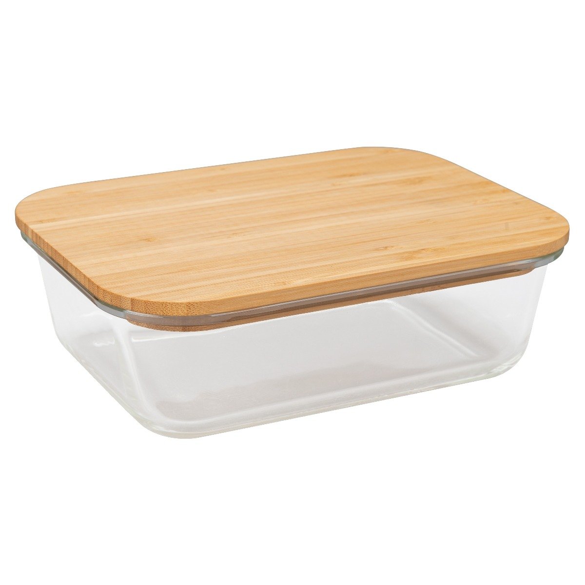 BIA Cordon Bleu 38oz Rectangular Glass Container w/ Bamboo Lid ...