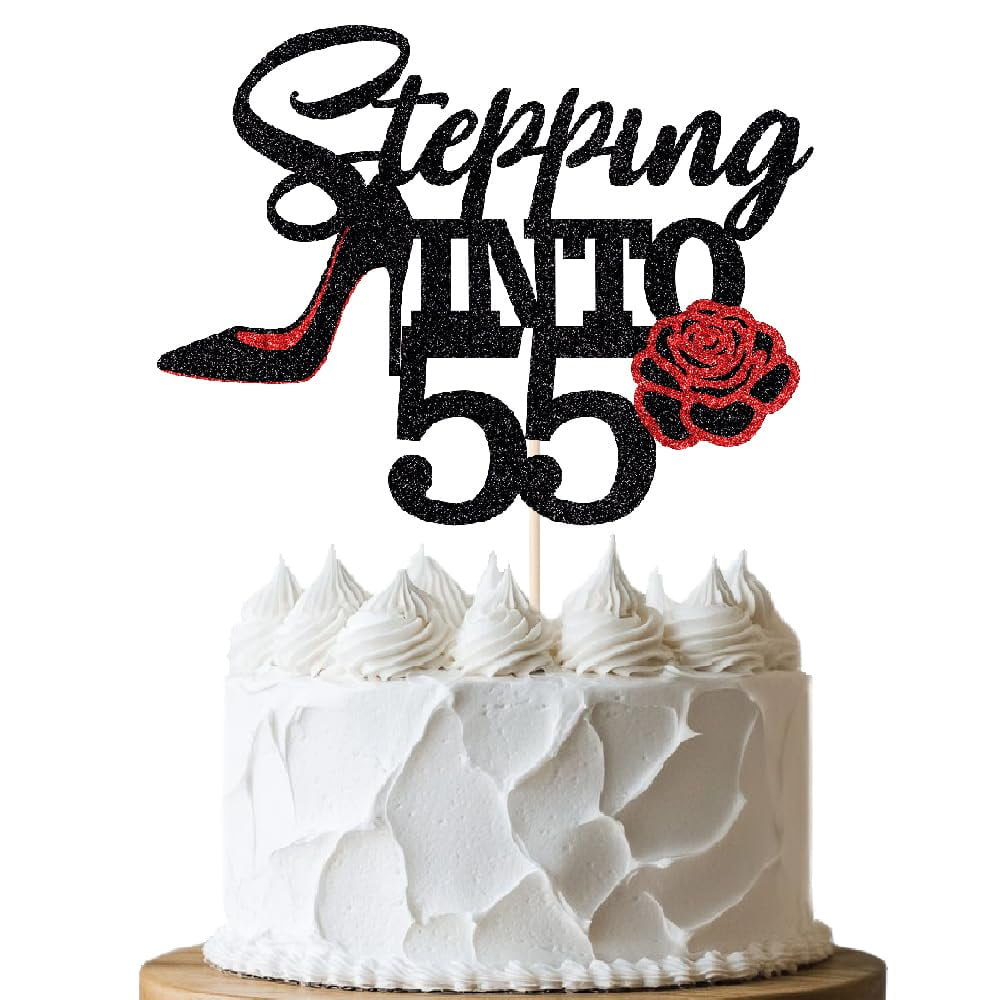 BIABISD Stepping Into 55 Cake Topper,Still TVS1 Fabulous at 55 Cake ...