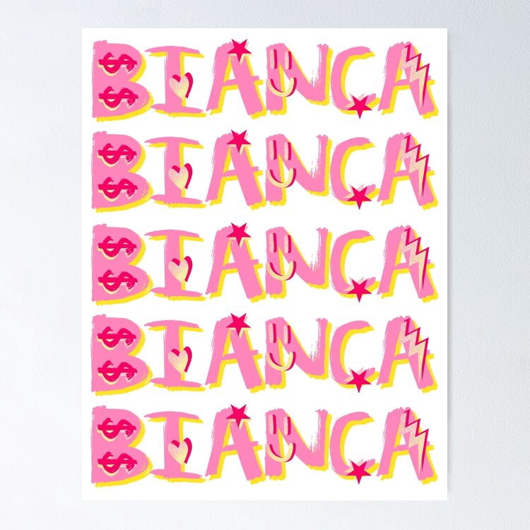 BIANCA name Poster - KIRA.1077, UNFRAMED-8x12 - Walmart.com