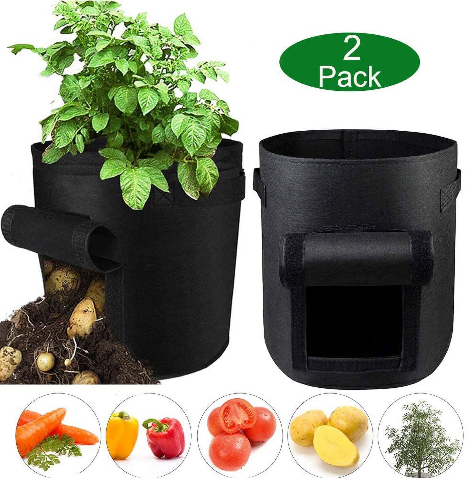 BIANRY BARN Grow Bags,Garden Plant Bag,Heavy Duty 400G Thick Fabric ...