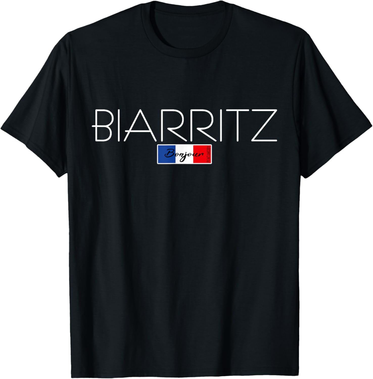 BIARRITZ FRANCE HOLIDAY SUMMER PARTY WHITE WRITING T-Shirt100% cotton ...
