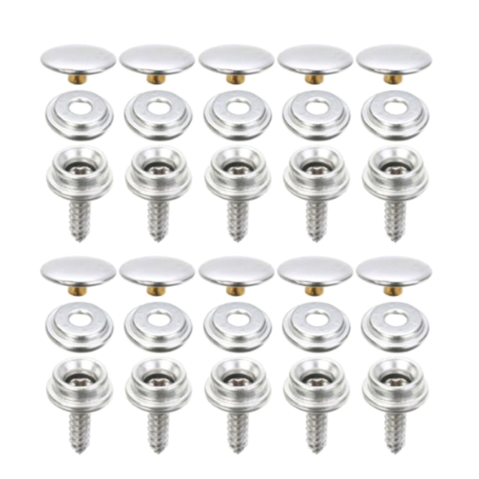 BIBABLYKE 10/25pcs Snap Fastener Kit Tent Marine Boat Furniture Canvas Cover Tools Stainless ...