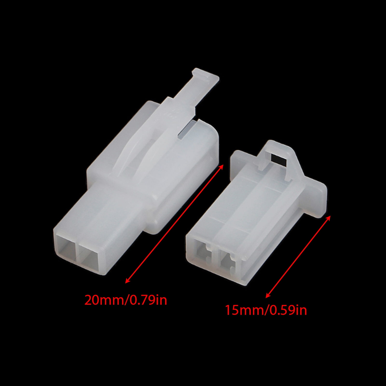 BIBABLYKE 10 Sets 2.8mm 2 Pin Electrical Wire Connector Male Female ...