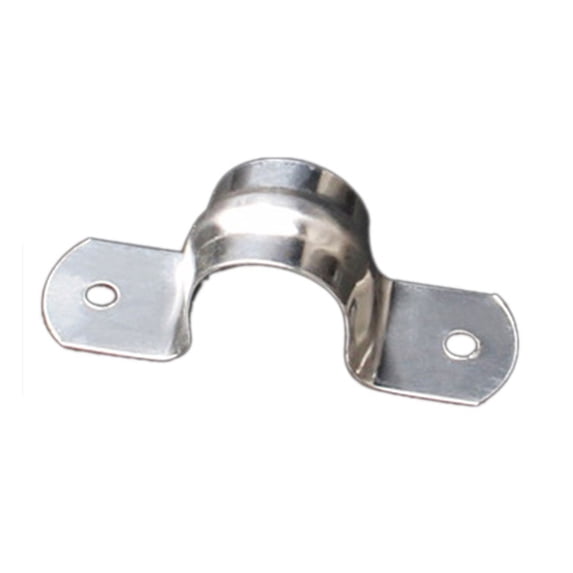 BIBABLYKE 100/50Pcs Stainless Steels Rigid Pipe Strap Clamps Two Hole ...
