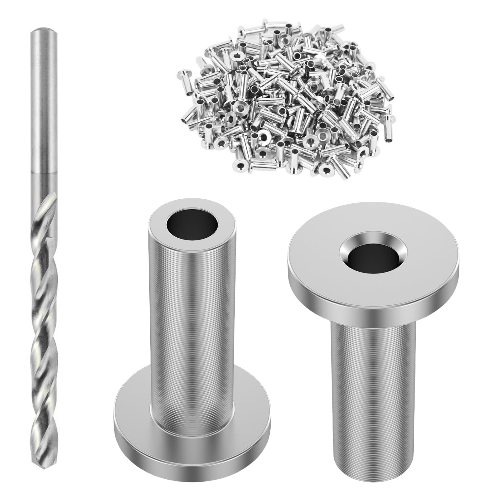 BIBABLYKE 100 set Steel Cable Railing Protector Sleeves Cable Railing ...
