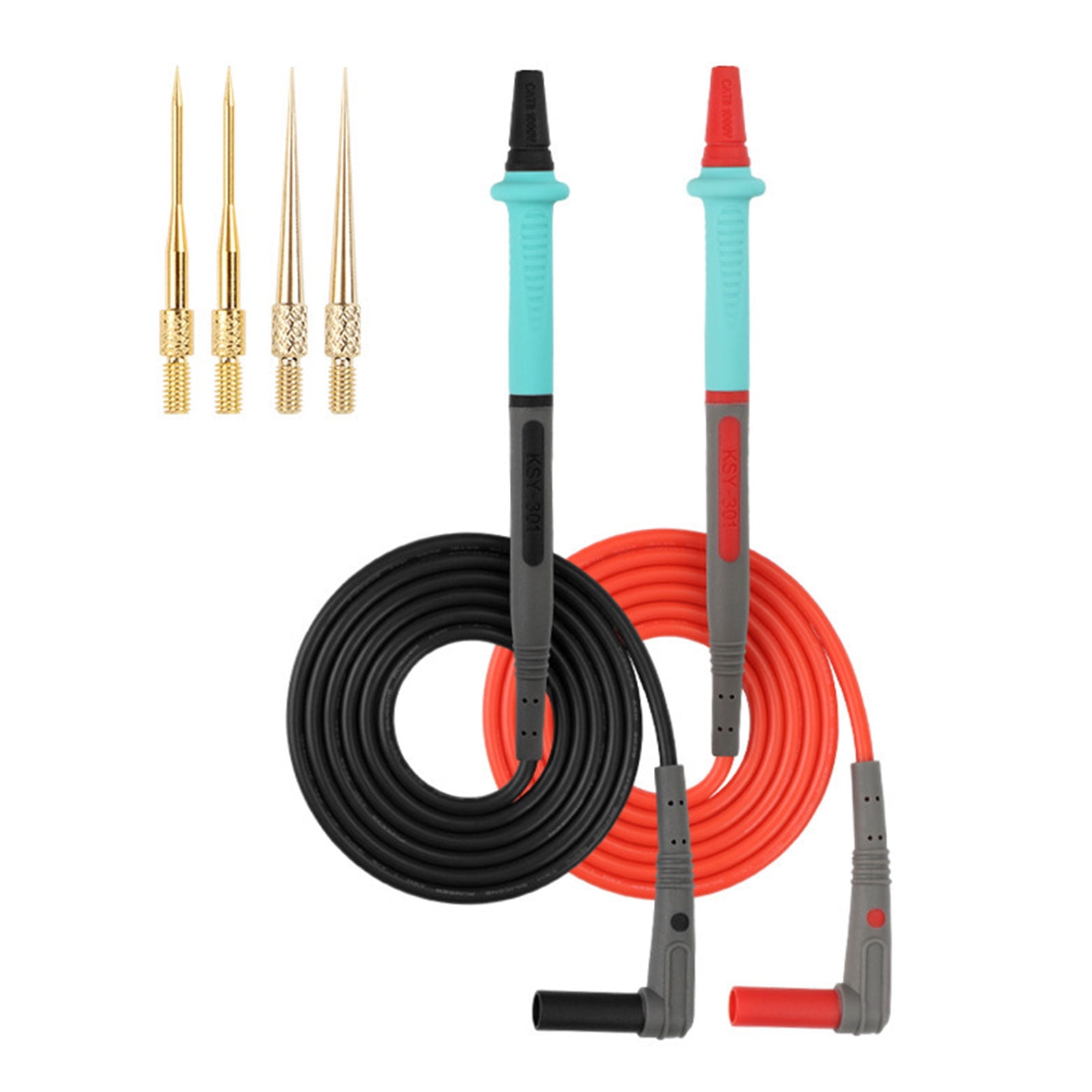 BIBABLYKE 1000V Multimeter Test Leads Probes With Replaceable Fine 20A ...