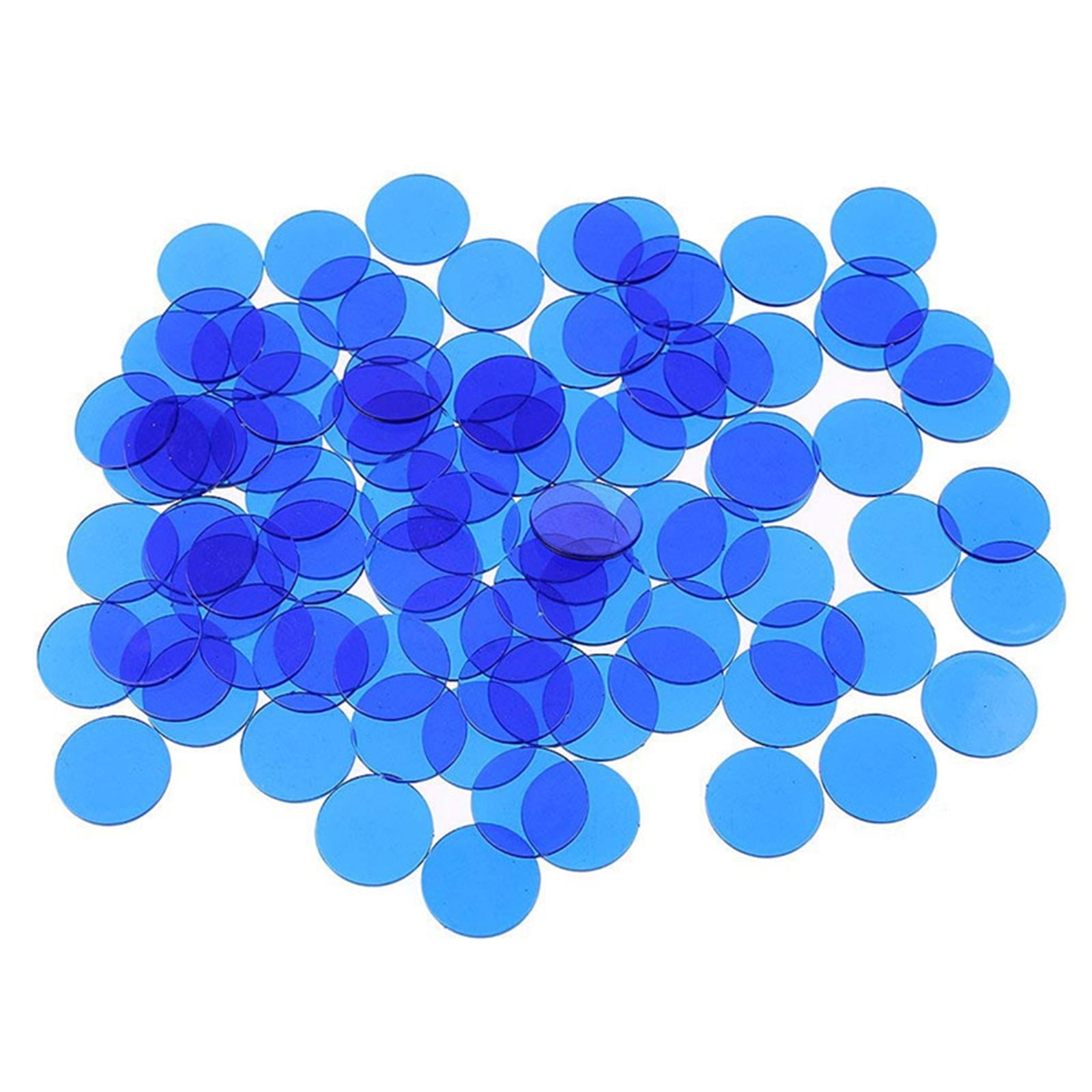 BIBABLYKE 100Pcs Transparent Counters Bingo Chip Plastic Counting ...