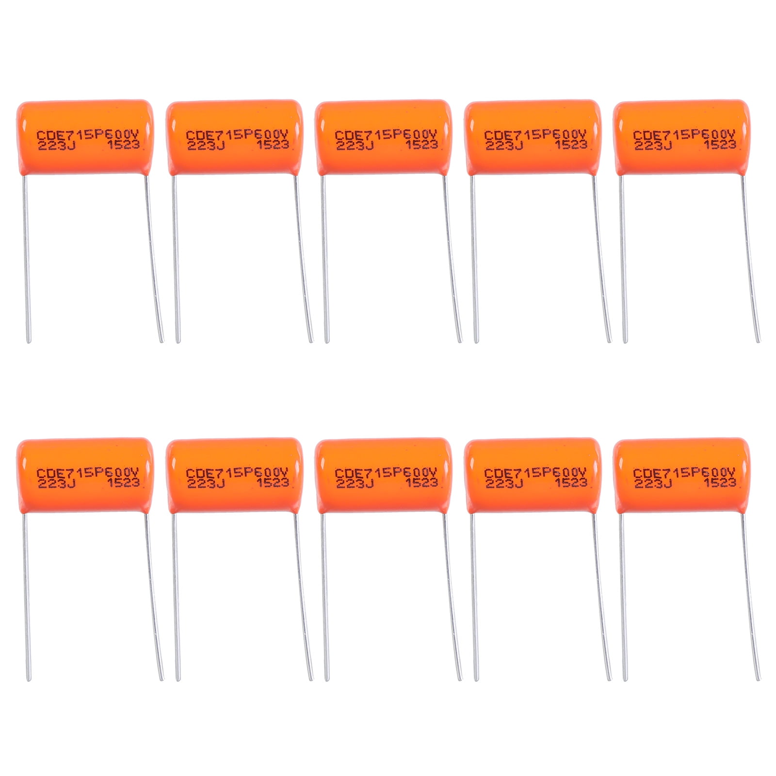 BIBABLYKE 10Pcs 600v 715P .022uf Orange Drop Capacitors Tone Caps ...