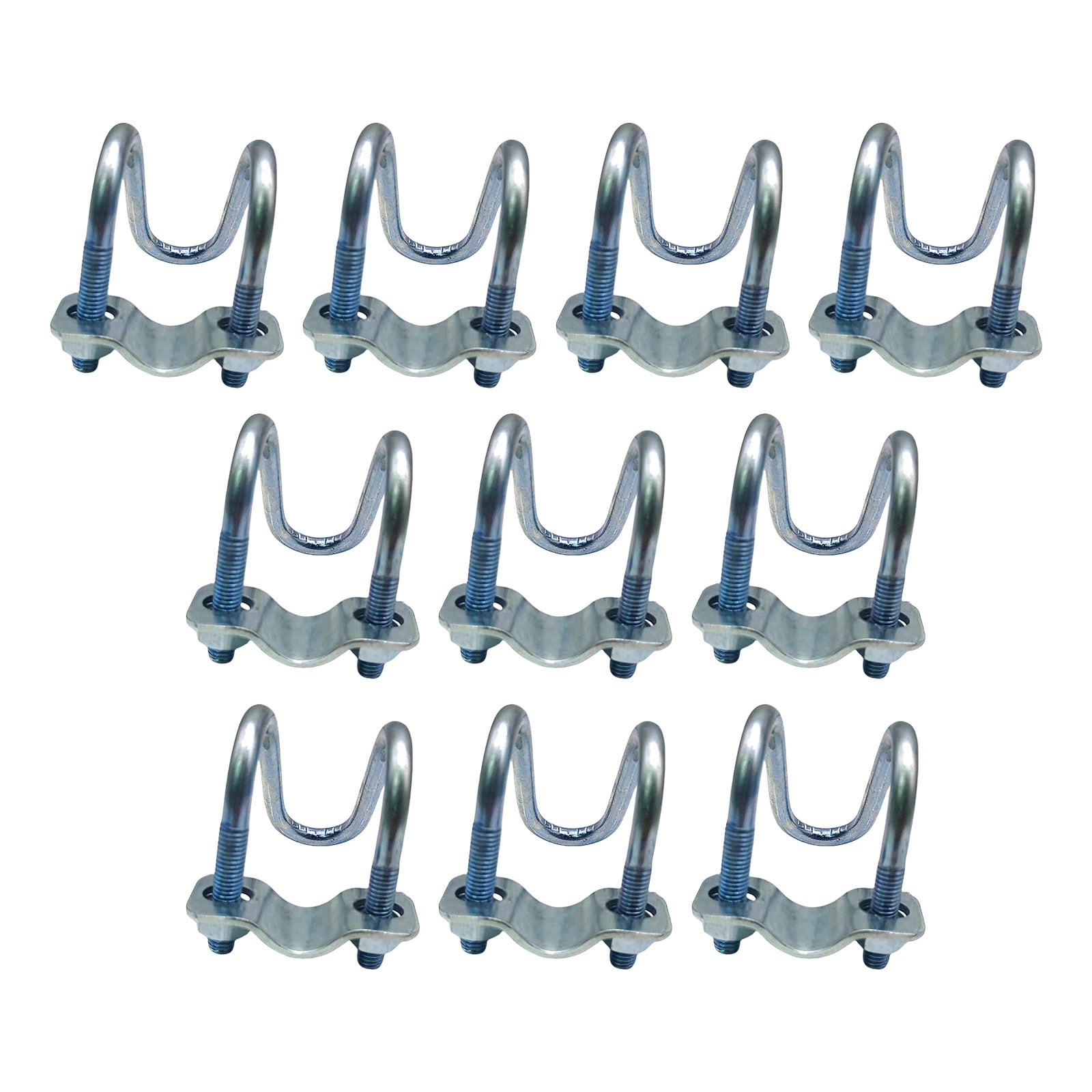 BIBABLYKE 10Pcs Crosses Pipe Clamp Double Screw Bolt Horizontal ...