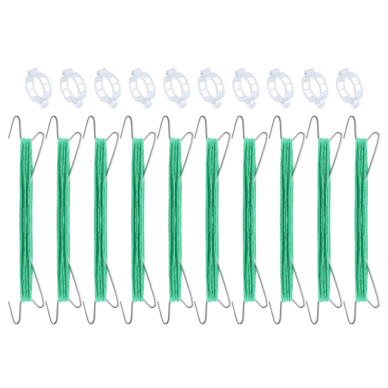 BIBABLYKE 10Pcs Galvanized Steel Tomato Plant Hook With 10 Clip And ...
