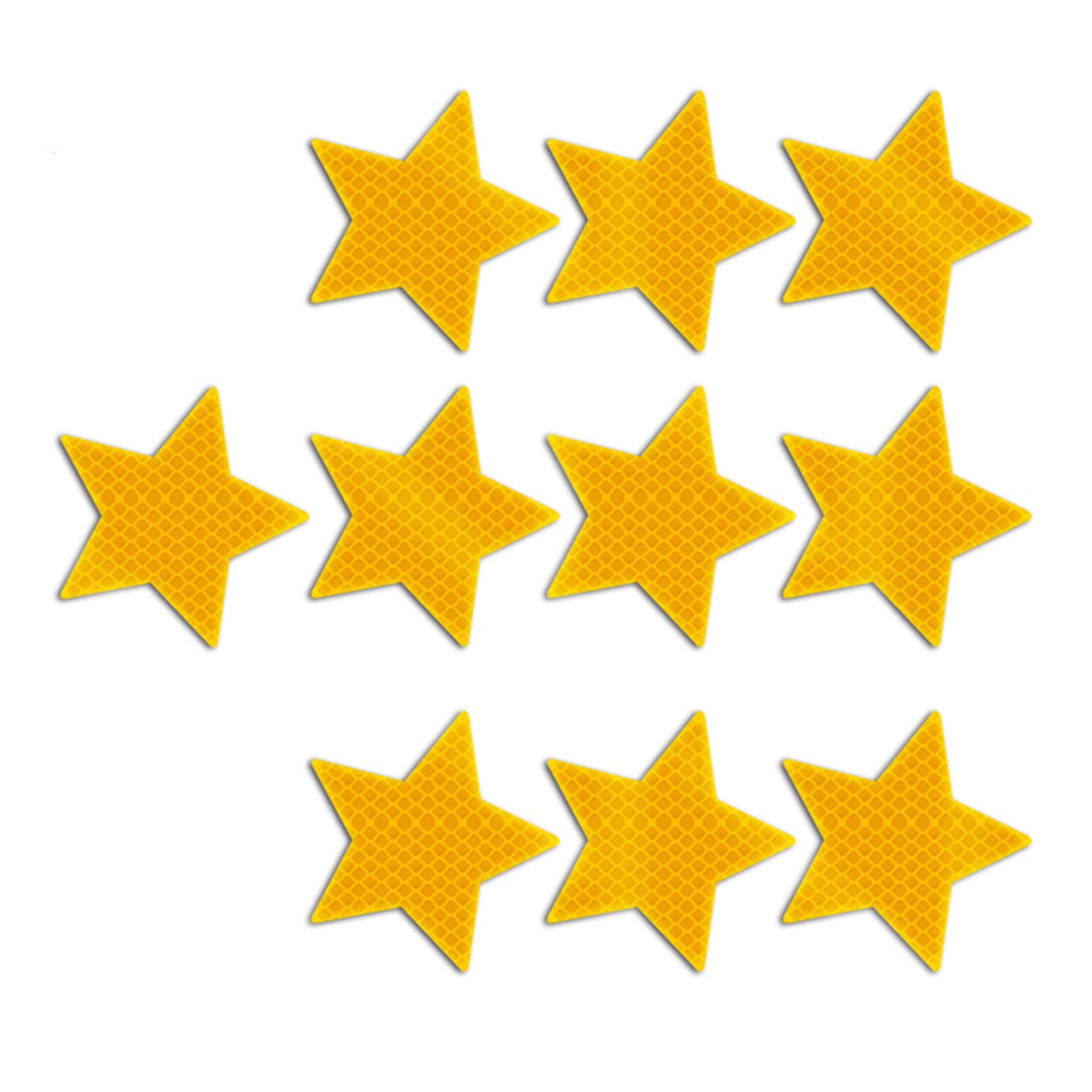 BIBABLYKE 10Pieces High Visibility Reflective Star Car Stickers Warning ...