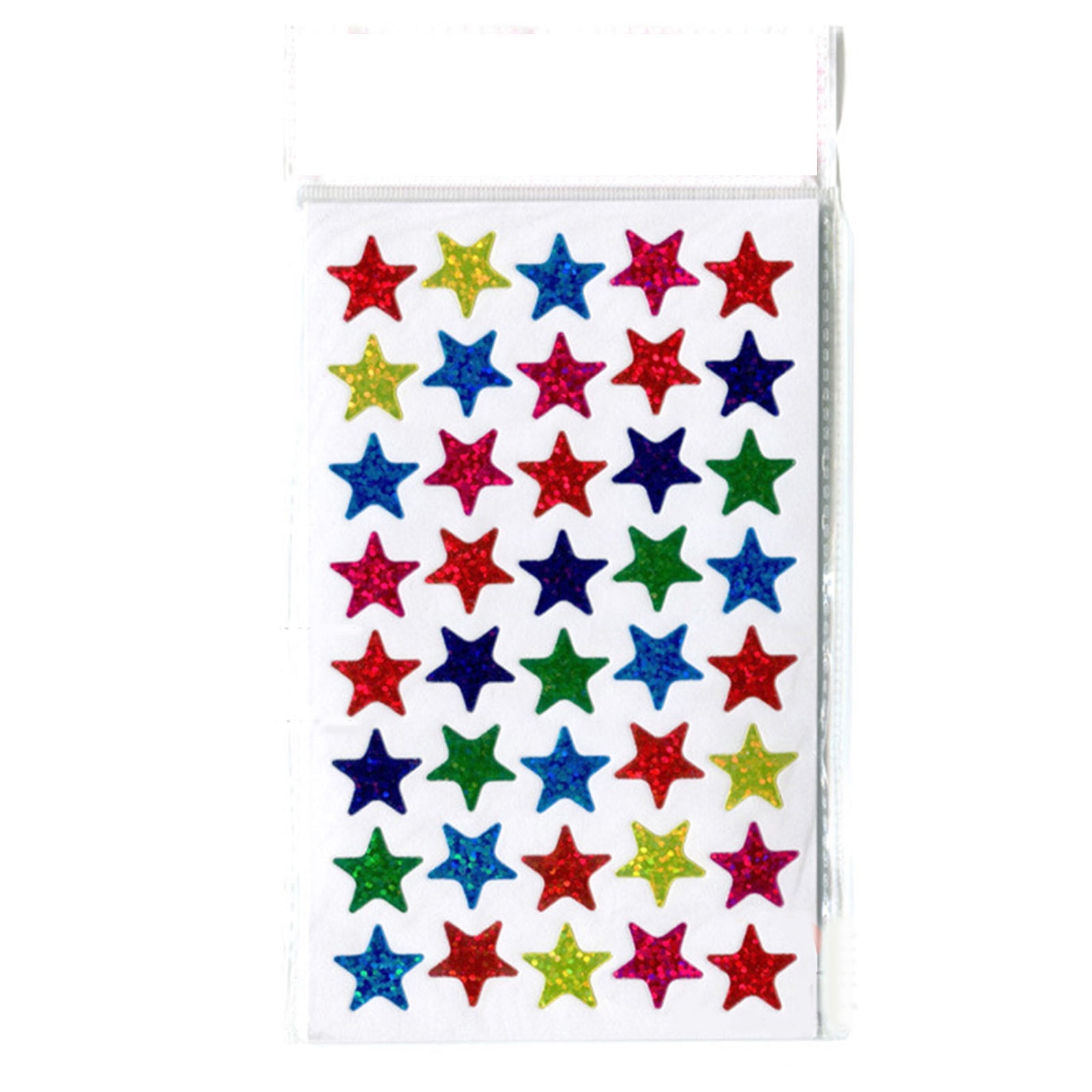 BIBABLYKE 10sheets Star Shape Gilded Flash Stickers Labels for School ...