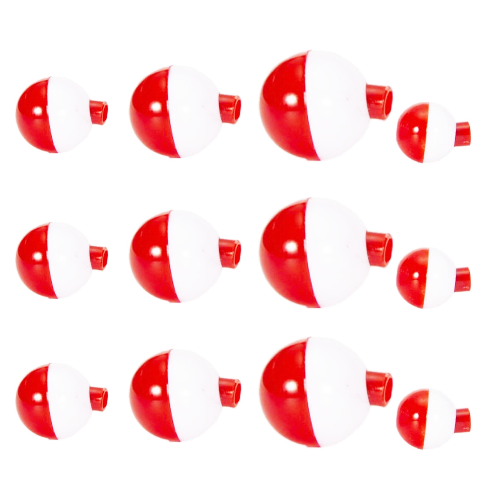 BIBABLYKE 12Pcs Fishing Bobber, 4 Size Fishing Float Bobbers Snap on ...