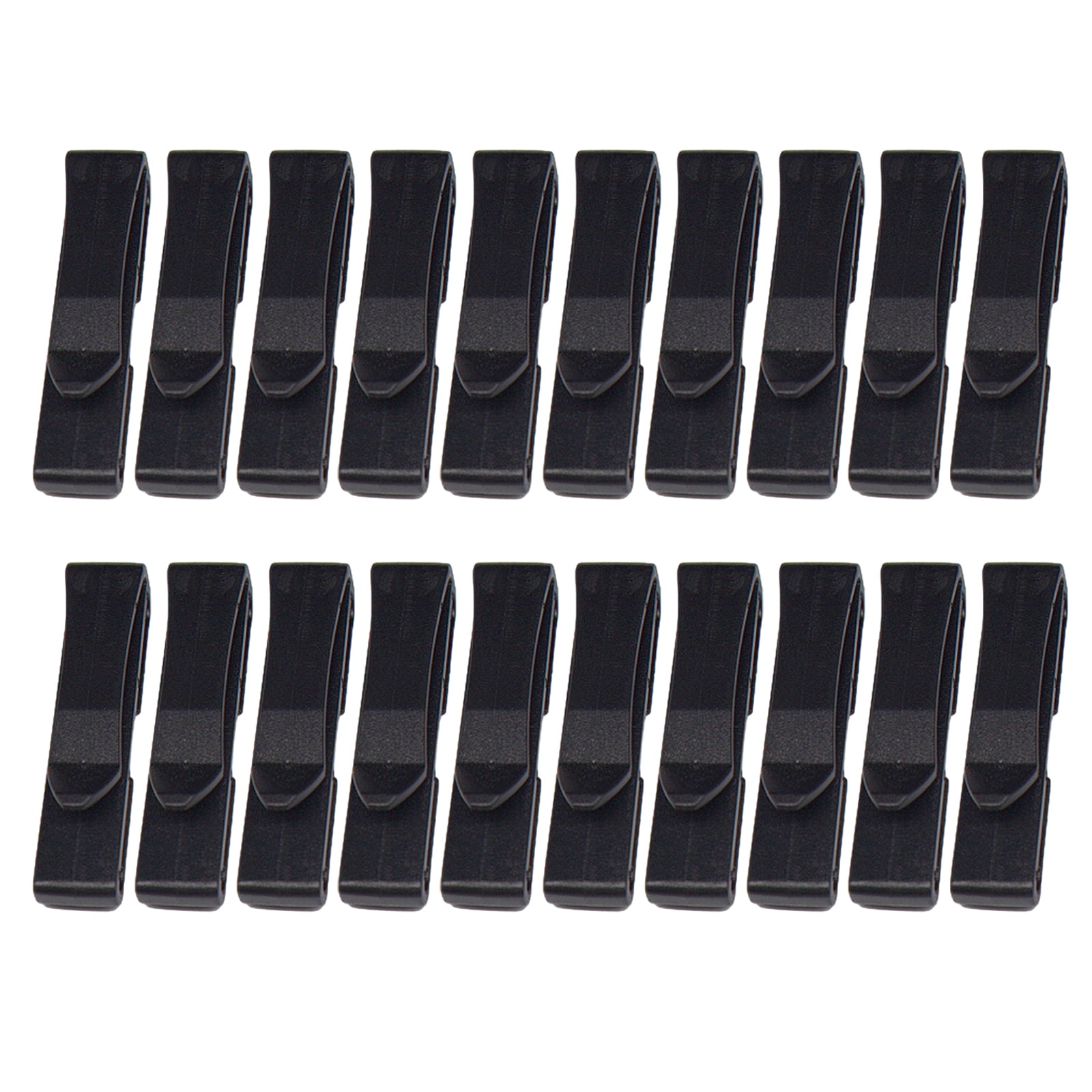 BIBABLYKE 20Pcs Webbing Ending Clip Belt Quick Slip Keeper Adjuster ...