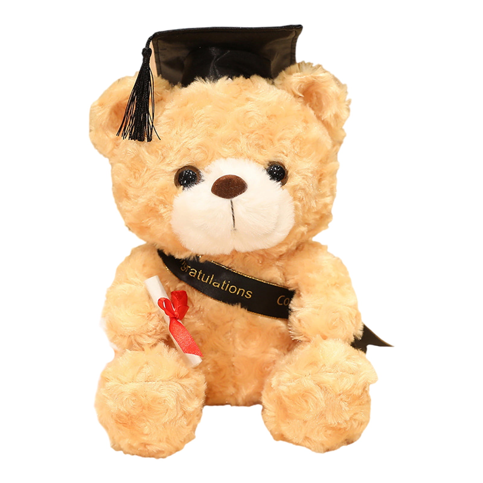 BIBABLYKE 23cm Plush Bear with Graduation Hat Soft Stuffed Animal ...