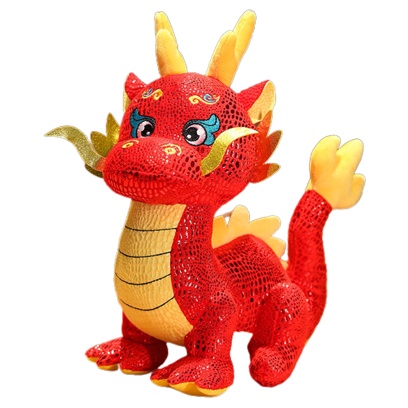 BIBABLYKE 24/30/40cm Cute Cartoon Dragon Shape Doll New Year Presents ...
