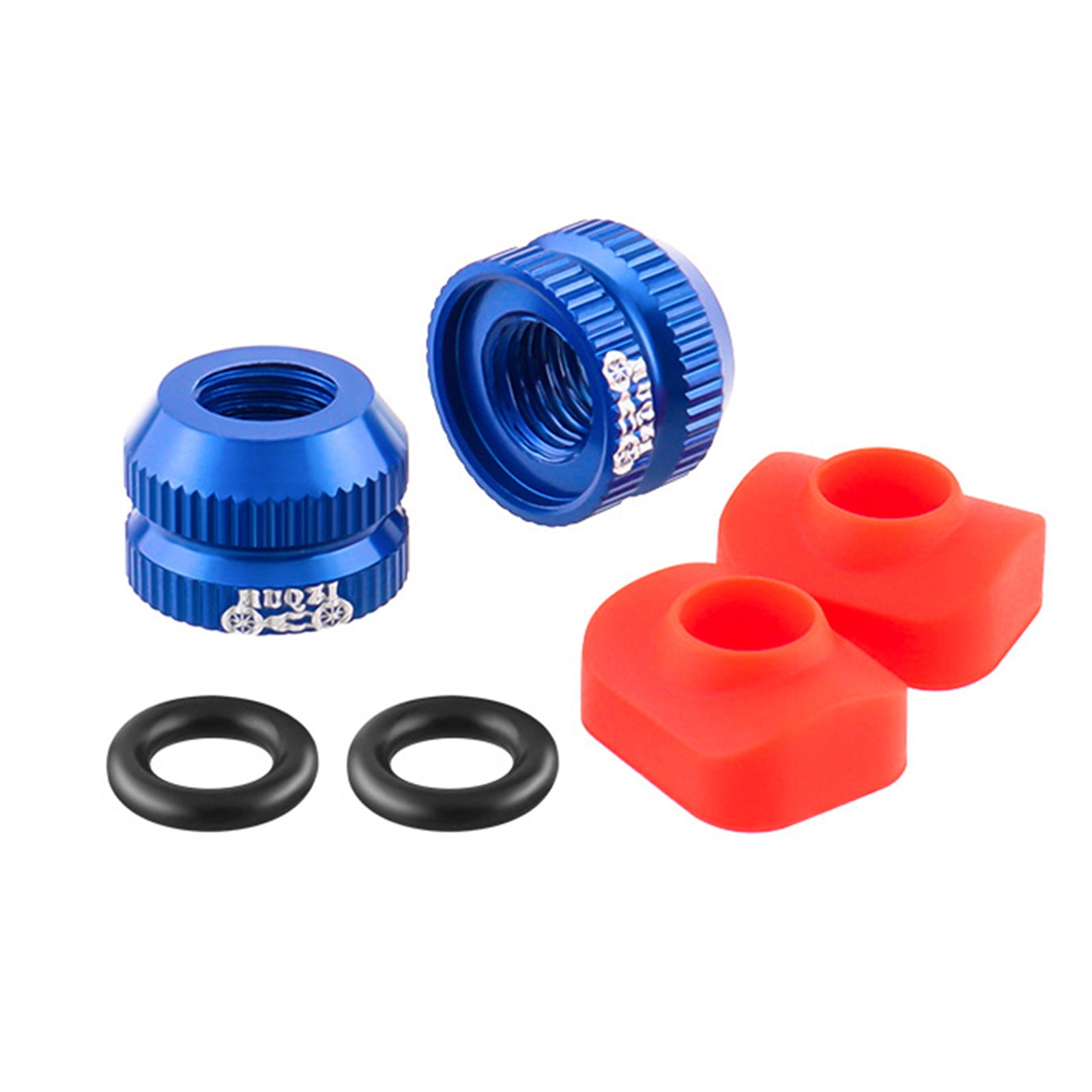 BIBABLYKE 2Pcs Bicyles Inner Tube Valves Nut with Seal Rings & Pad ...