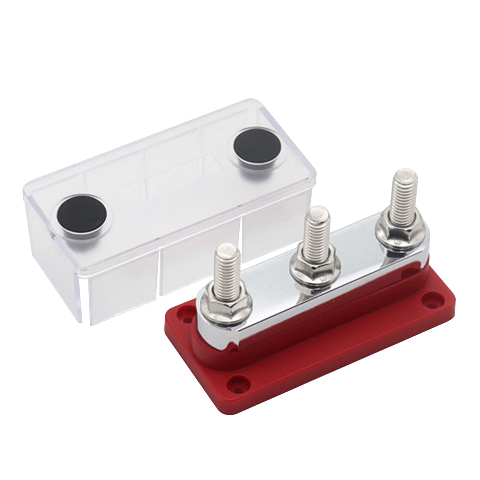 BIBABLYKE 3 Post Power Distribution Block Bus Bar with Cover,600A ...
