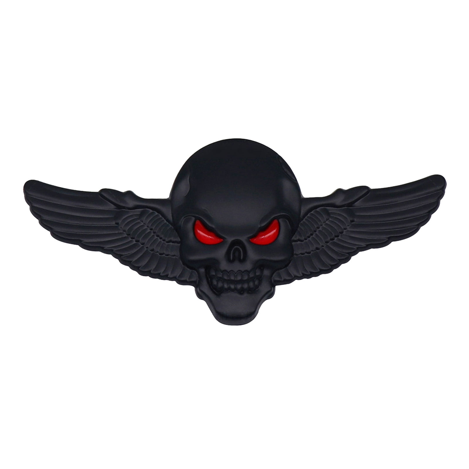 BIBABLYKE 3D Skeleton Skull Wing Emblems Metal Badge Car Badge Sticker ...