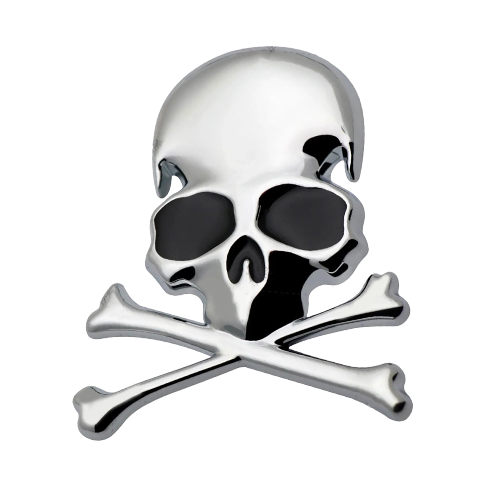BIBABLYKE 3D Skull Metal Emblems Stickers Personalizes Skeleton Designs ...