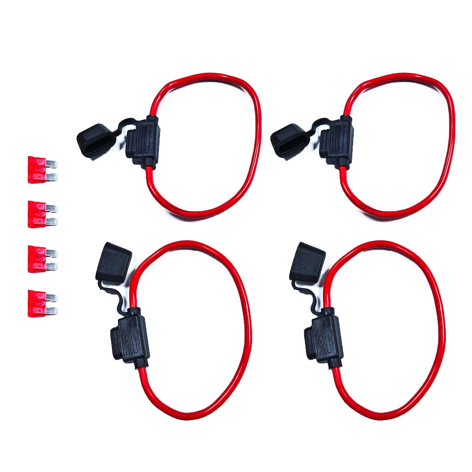 BIBABLYKE 4Pcs bRASS Inlines Fuses Holders 12V 40A Waterproof Designs ...