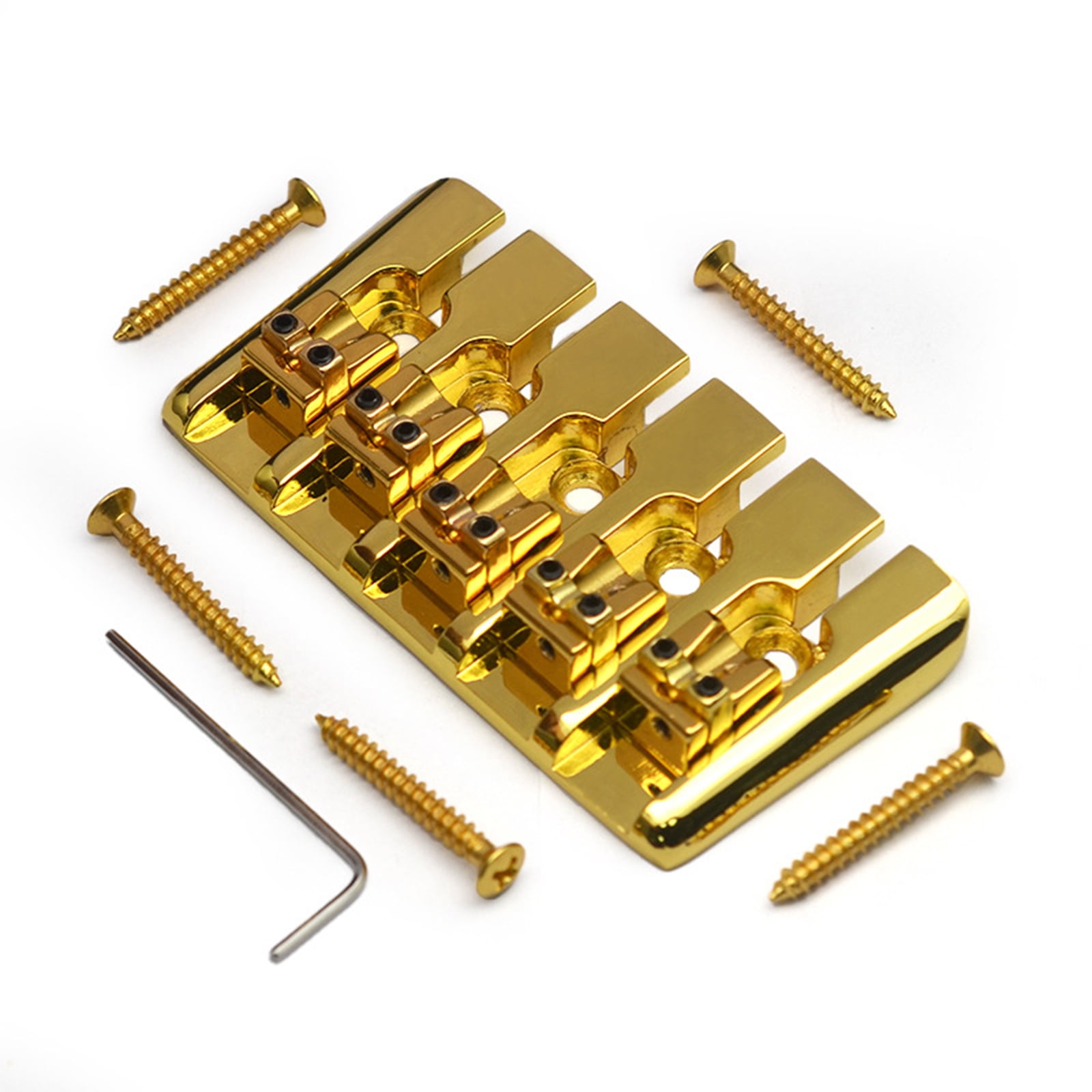 BIBABLYKE 5 String Bass Bridge A Style Top Load Tailpiece with Saddles ...