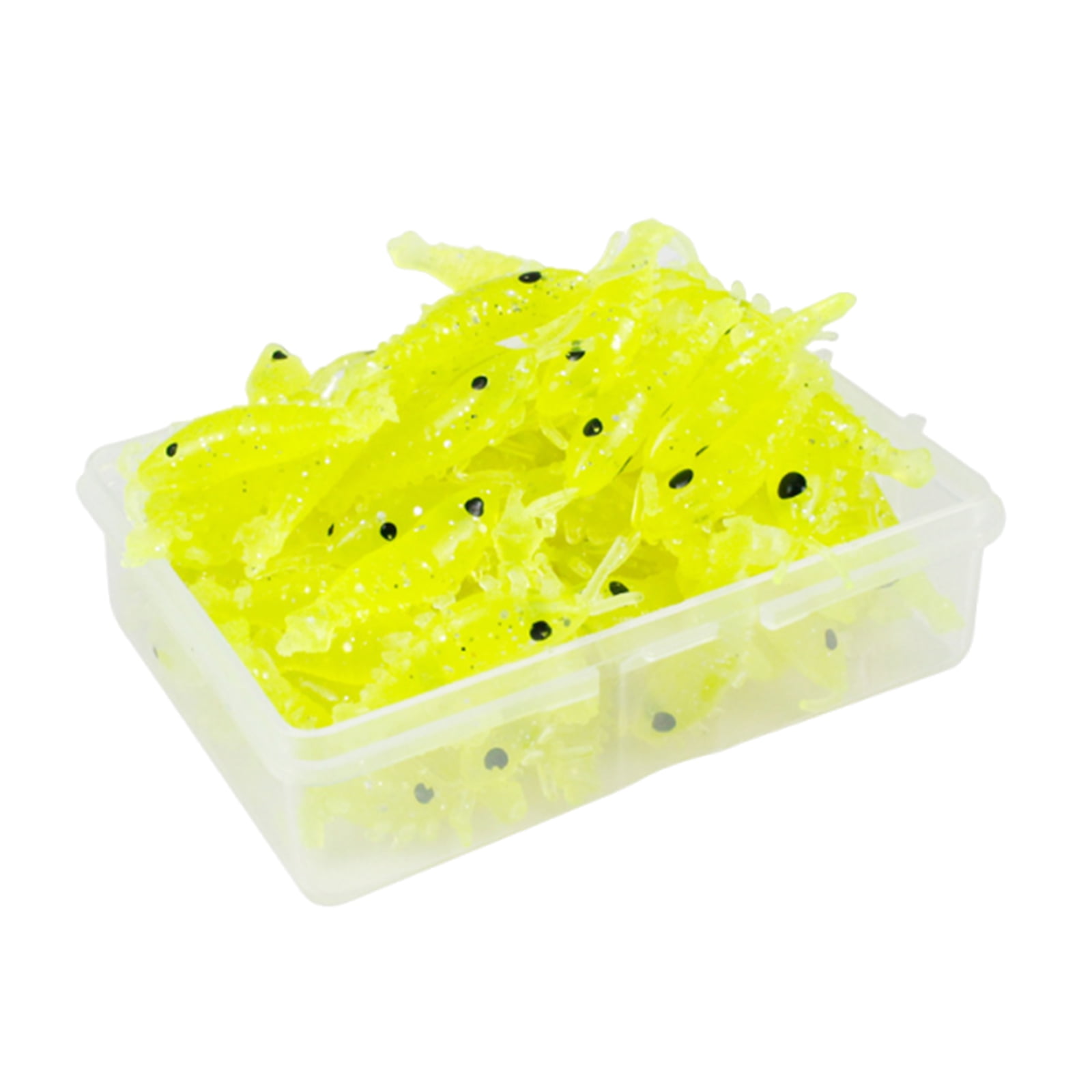 BIBABLYKE 50PCS Soft Fishing Lures Artificial Shrimp Fishing Lures ...