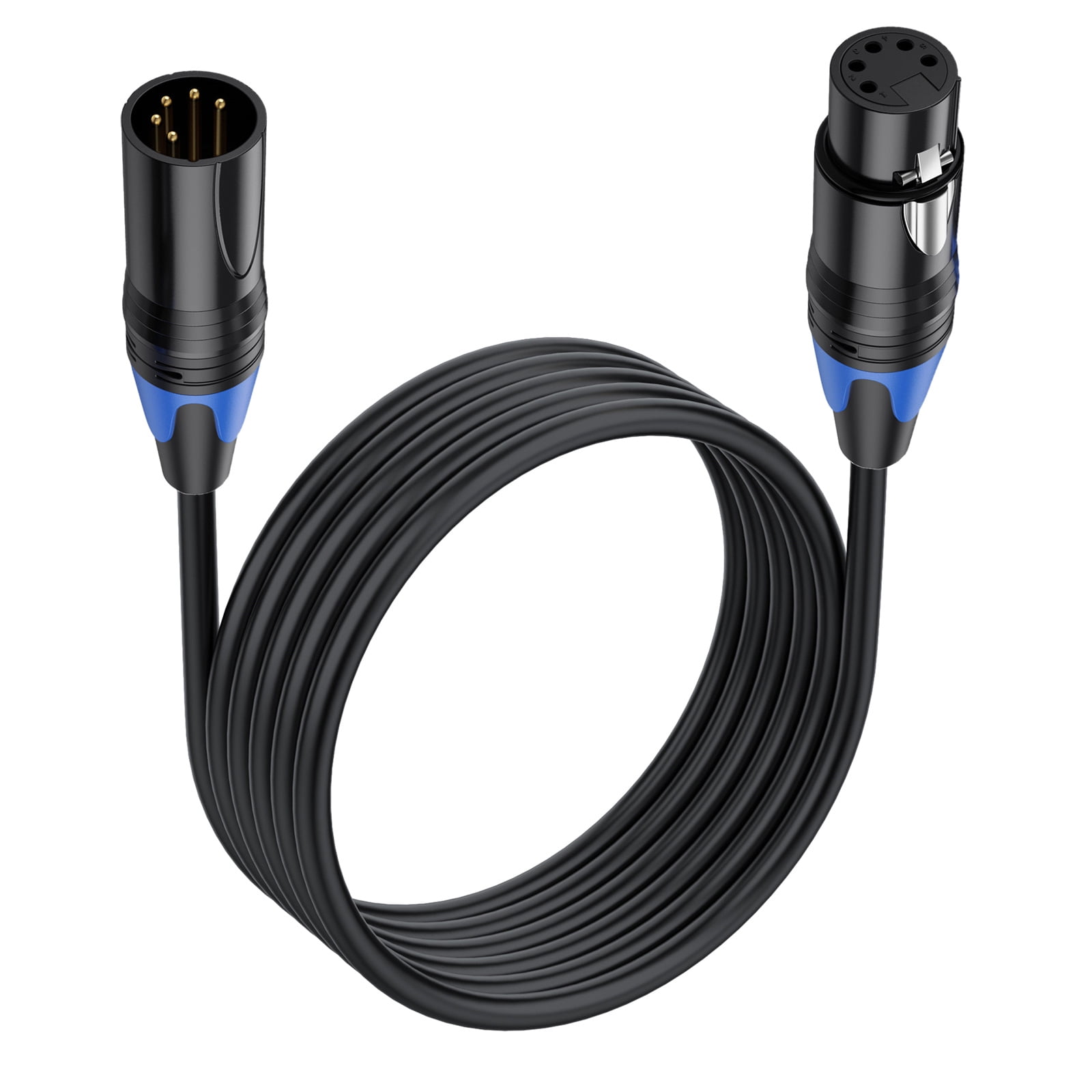 BIBABLYKE 5Pin to DMX512 Connection Cable Wire Male to Female Connector ...