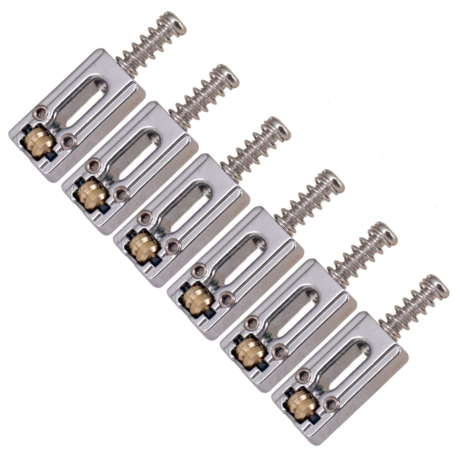 BIBABLYKE 6 Pcs Guitar Bridge Roller Saddles Electric Guitar ...