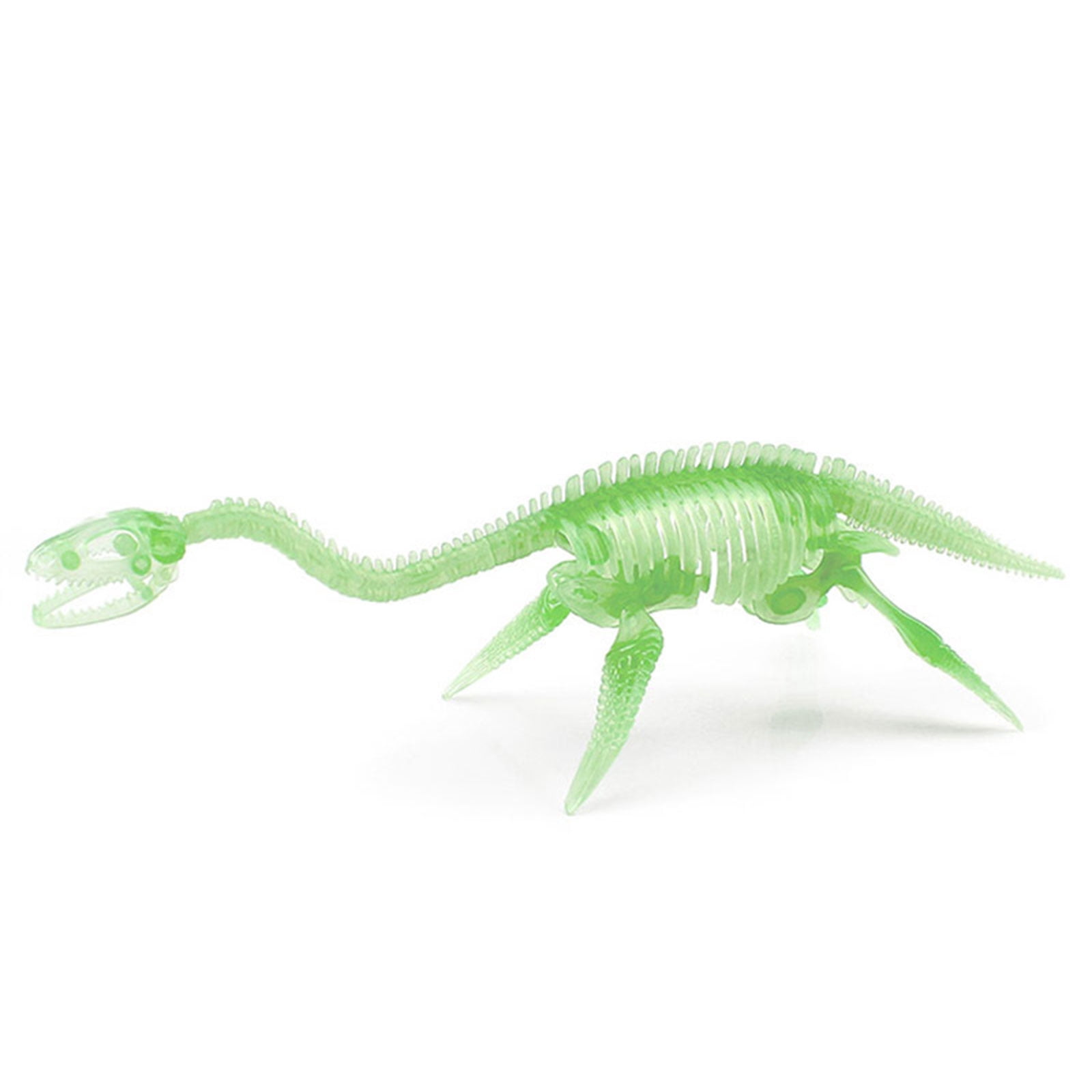 BIBABLYKE 8-9" Simulation Dinosaur Skeleton Figurine Luminous PVC Model ...