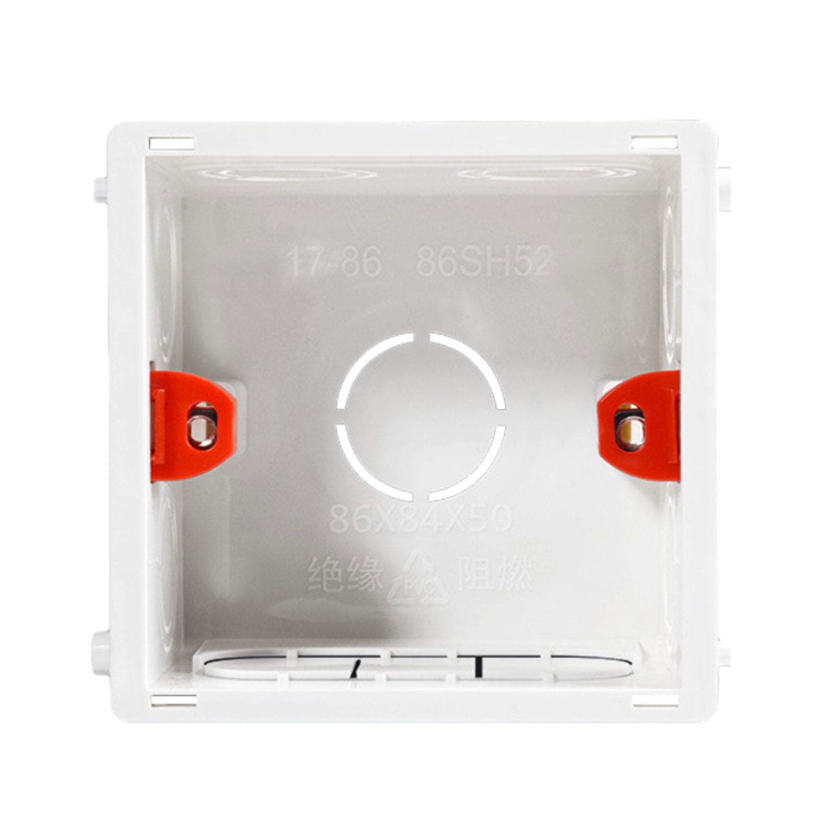 BIBABLYKE 86-Type PVC Junction Box Wall Mount Cassette For Socket Base ...