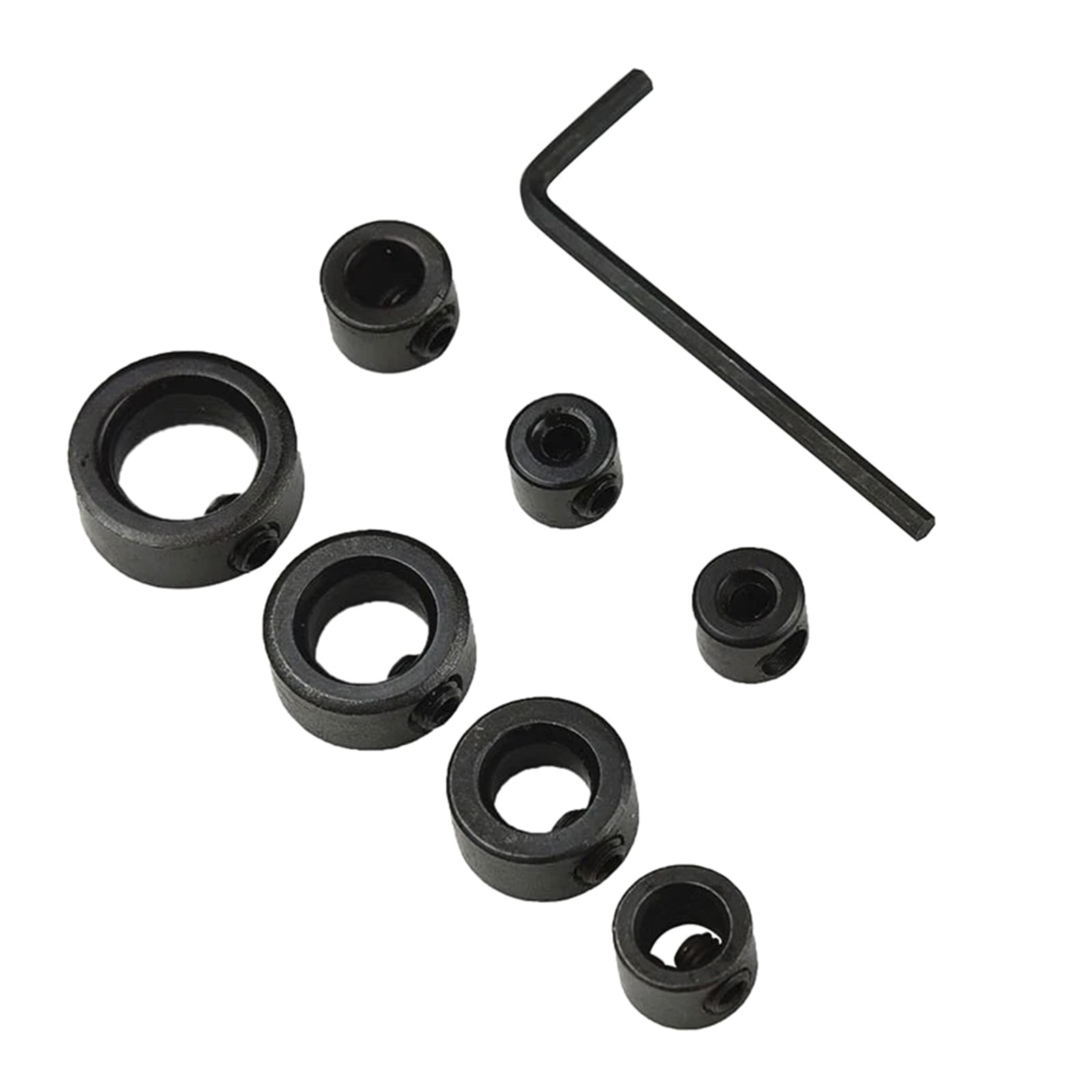 BIBABLYKE 8Pcs Drill Bit Depth Stop Collar Set Adjustable Positioner ...
