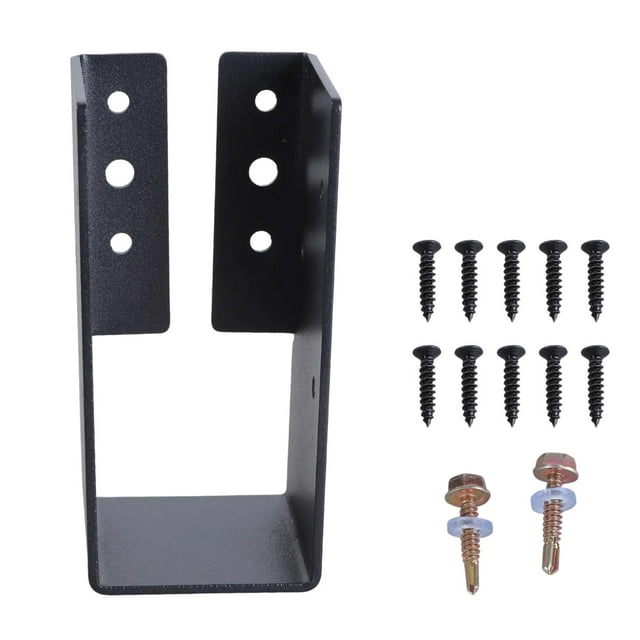 BIBABLYKE Adjustable Deck Post Anchors Base Brackets Portable Sturdy ...