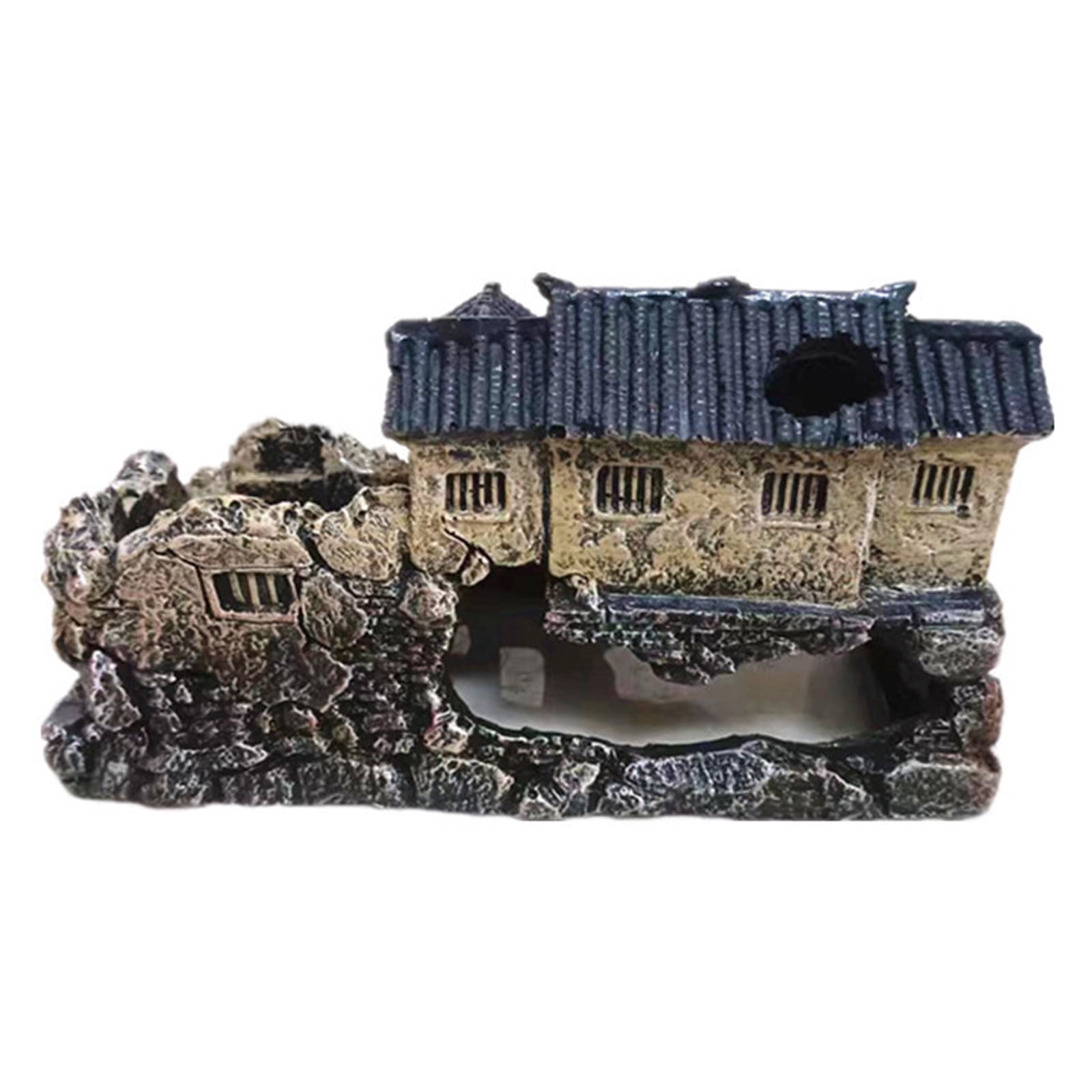 BIBABLYKE Chinese Fishtanks Decoration Figurine Shelter Cave Landscape ...