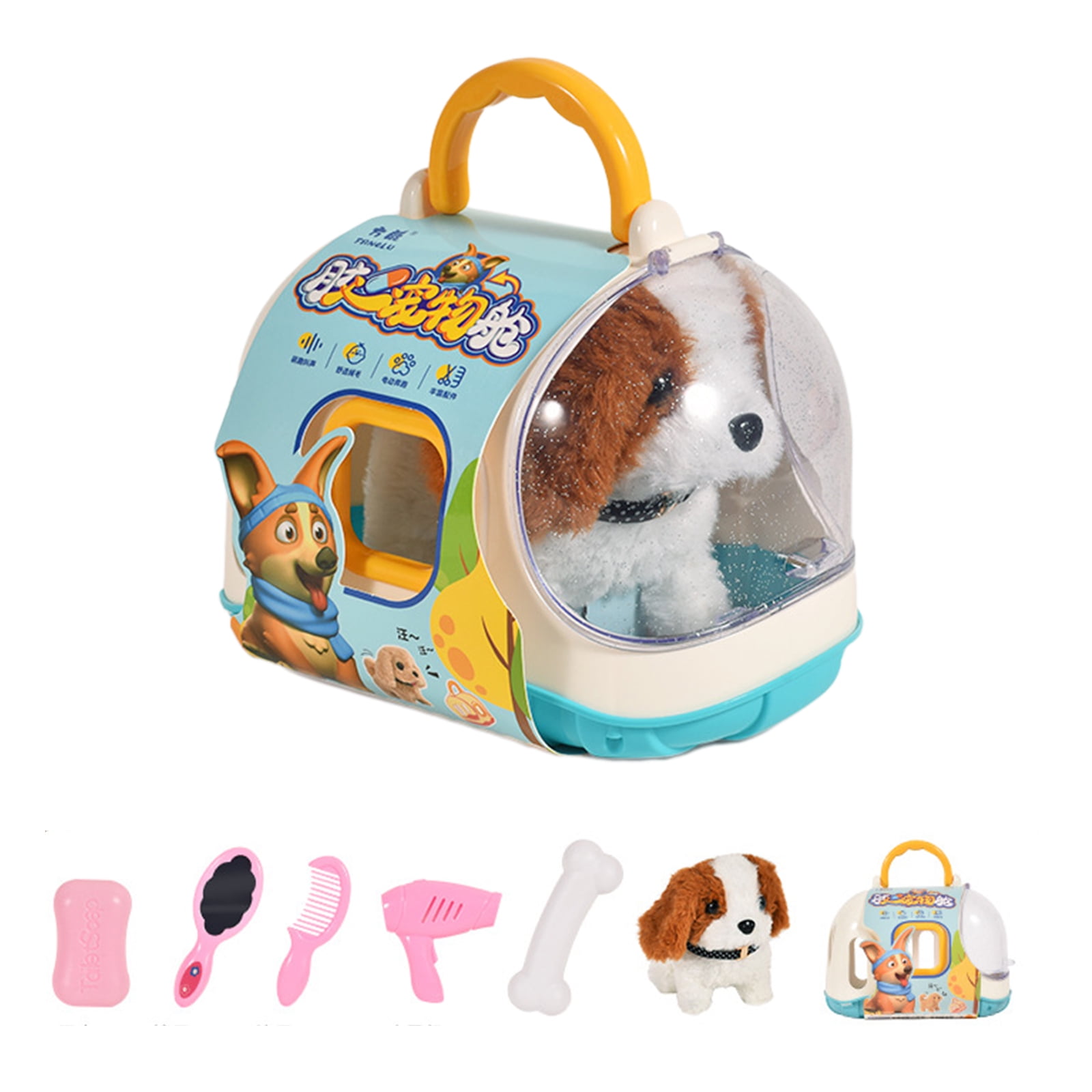 BIBABLYKE Cute Interactive Plush Toy Electric Pet Stuffed Animal Toy ...