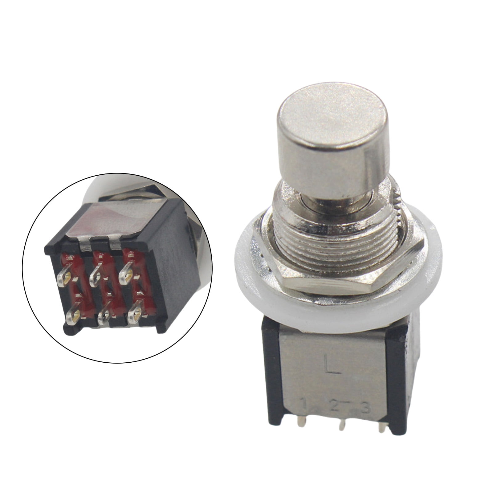 BIBABLYKE DPDT Latching Stomps Pedal Foot Switches Replacement 6 Pin ...