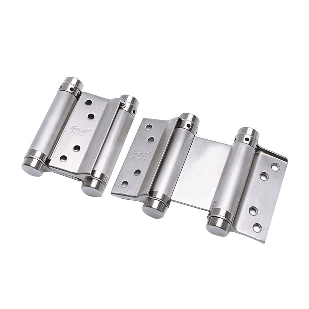 BIBABLYKE Double Open Spring 4 Inch Hinge Stainless Steel Two-way Door ...