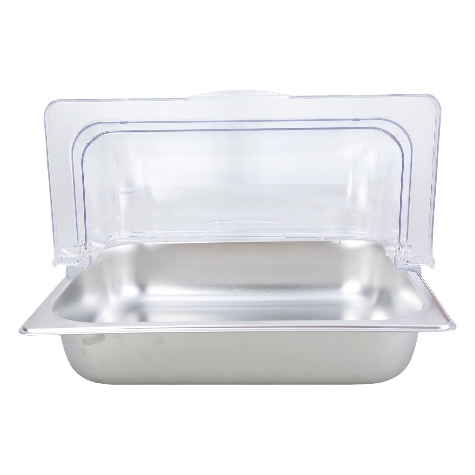 BIBABLYKE Effective Stainless Steel Buffets Serving Trays With Clear ...