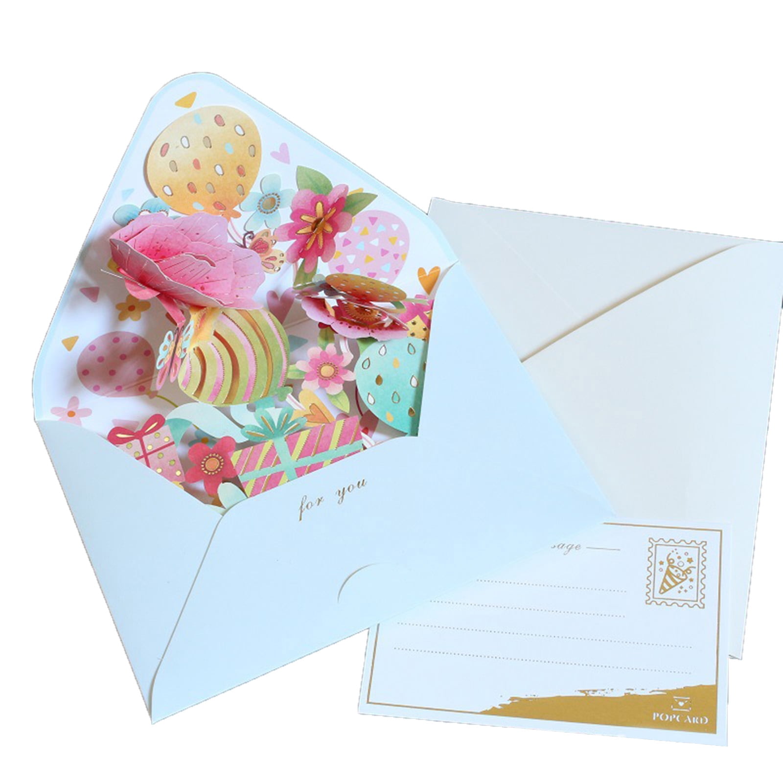 BIBABLYKE Greeting Card,3D Flower Greeting Card Unique Exquisite ...